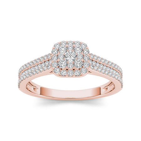 Click here for 1/2 CT.T.W. Natural Diamond 10K Rose Gold Engageme... prices