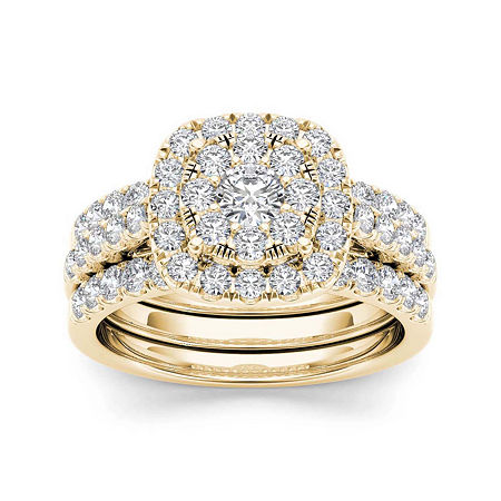 Click here for 1 1/2 CT.T.W. Natural Diamond 14K Yellow Gold Brid... prices