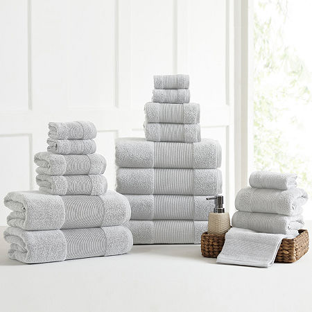 Click here for Aircloud 18-pc. Solid Bath Towel Set  One Size  Gr... prices