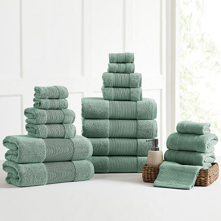 Click here for Aircloud 18-pc. Solid Bath Towel Set  One Size  Gr... prices