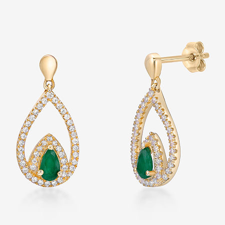 Click here for Womens 1/3 CT. T.W. Genuine Green Emerald 10K Gold... prices