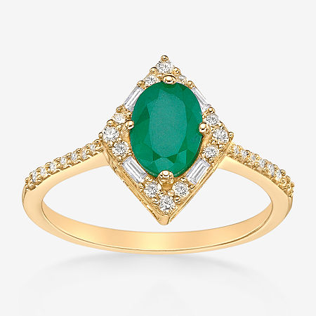Click here for Womens 1/4 CT. T.W. Genuine Green Emerald 10K Gold... prices