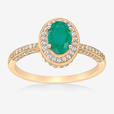 Click here for Womens 1/3 CT. T.W. Genuine Green Emerald 10K Gold... prices