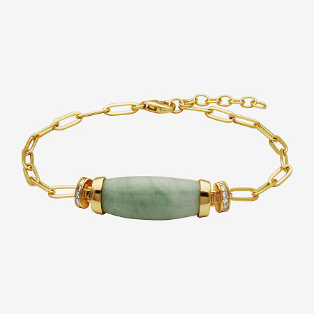 Click here for Womens 18K Gold Over Silver 7.25 Inch Solid Cable... prices