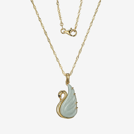 Click here for Womens Genuine Green Jade 18K Gold Over Silver 18... prices