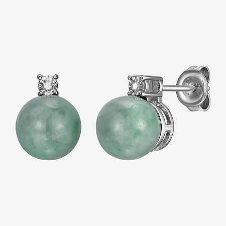 Click here for Diamond Accent Genuine Green Jade Sterling Silver... prices