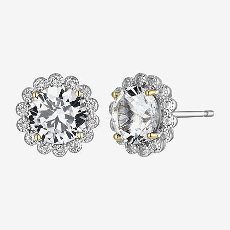 Click here for Gemstone Sterling Silver 10.3mm Flower Stud Earrin... prices