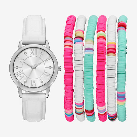 Click here for Womens Crystal Accent White 7-pc. Watch Boxed Set... prices