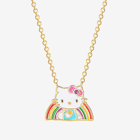 Click here for Rainbow Womens Pink Crystal 18K Gold Over Brass 18... prices
