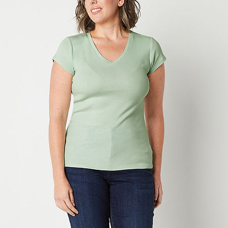 Click here for Liz Claiborne Womens V Neck Short Sleeve Tall T-Sh... prices