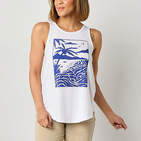Click here for St. Johns Bay Womens Scoop Neck Sleeveless Tall Ta... prices