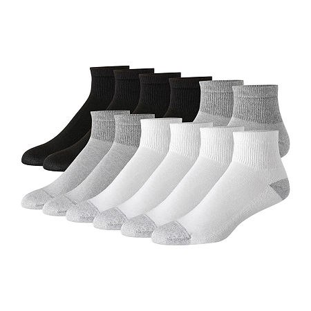 Click here for Hanes Ultimate Mens Multi-Pack 12 Pair Quarter Ank... prices