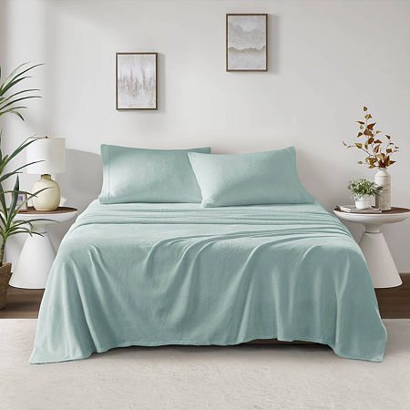 Madison Park Soloft Plush Micro-Fleece 4-Pc. Sheet Set  Queen - Aqua
