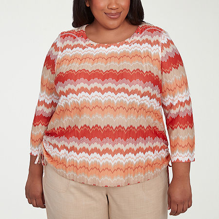 Click here for Alfred Dunner Catalina Island Womens Plus Crew Nec... prices