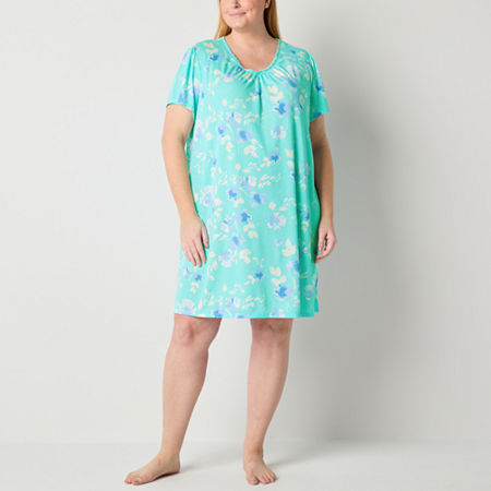 Click here for Adonna Womens Round Neck Short Sleeve Plus Nightgo... prices