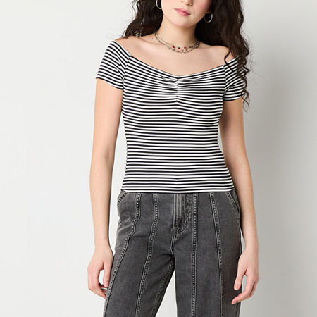 Click here for Arizona Off The Shoulder Womens Juniors Short Slee... prices