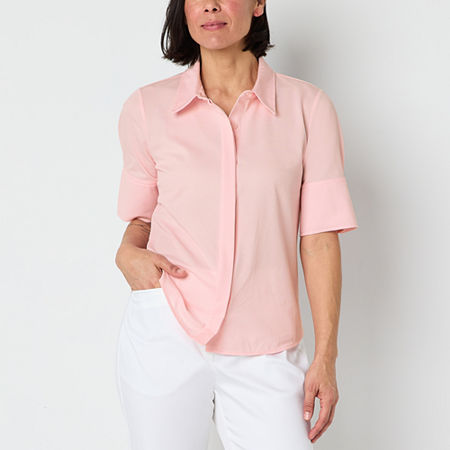 Click here for Liz Claiborne Womens Short Sleeve Regular Fit Butt... prices
