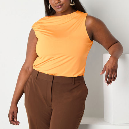 Click here for Worthington Womens Asymmetrical Neck Sleeveless Pl... prices