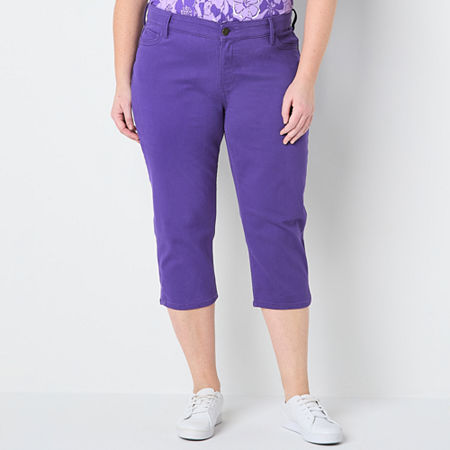 Click here for Liz Claiborne Sara Womens Slim Mid Rise Plus Capri... prices