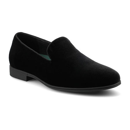 Vance Co. Mens Giovanni Comfort Dress Loafers - Black velour