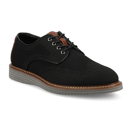 Vance Co. Mens Whitaker Comfort Casual Knit Dress Shoe - Black