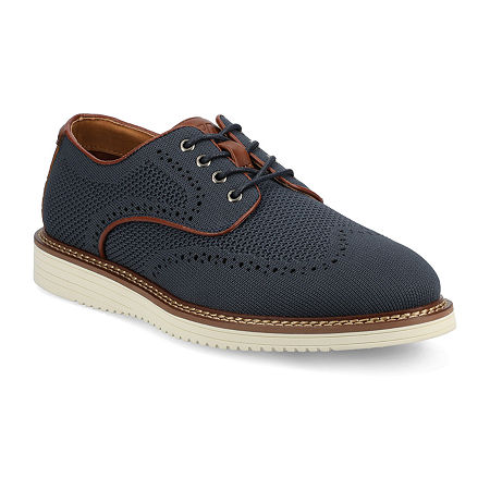 Vance Co. Mens Whitaker Comfort Casual Knit Dress Shoe - Navy