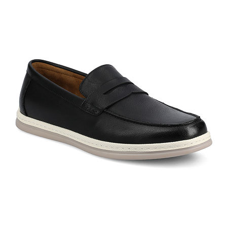 Vance Co. Mens Brantley Casual Flexible Penny Loafers - Black