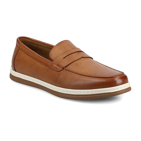 Vance Co. Mens Brantley Casual Flexible Penny Loafers - Tan