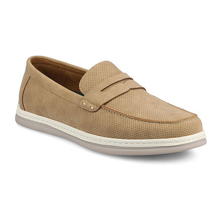 Vance Co. Mens Brantley Casual Flexible Penny Loafers - Taupe