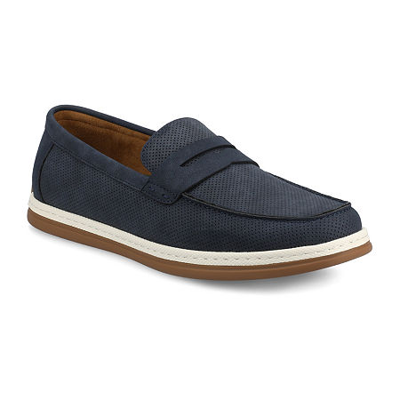 Vance Co. Mens Brantley Casual Flexible Penny Loafers - Navy