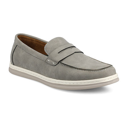 Vance Co. Mens Brantley Casual Flexible Penny Loafers - Grey