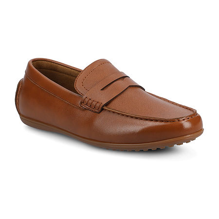 Vance Co. Mens Yates Comfort Driving Penny Loafers - Tan