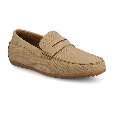 Vance Co. Mens Yates Comfort Driving Penny Loafers - Taupe