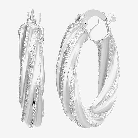 Click here for Womens Sterling Silver 20mm Round Hoop Earrings  O... prices