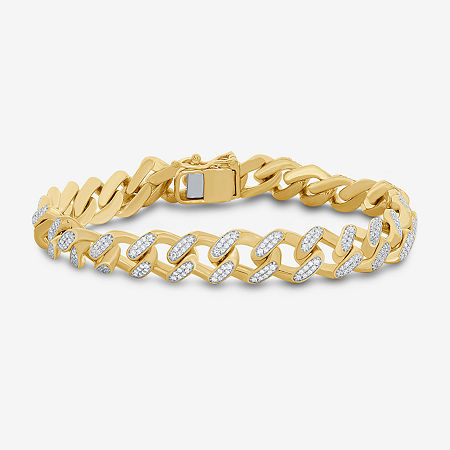Click here for (F / Si2) Mens 14K Gold Over Silver 8 1/2 Inch Sem... prices