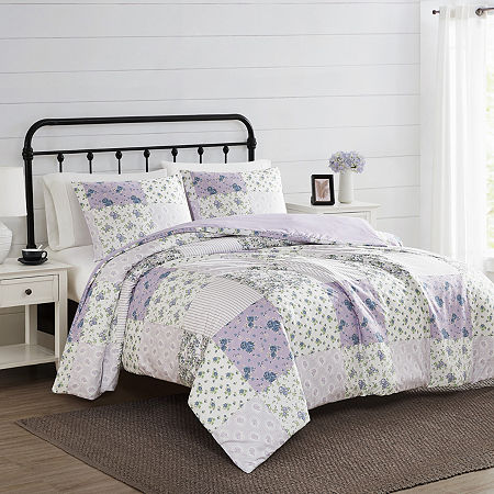 Click here for Cannon Elissa Patchwork Easy Care Comforter Set  O... prices