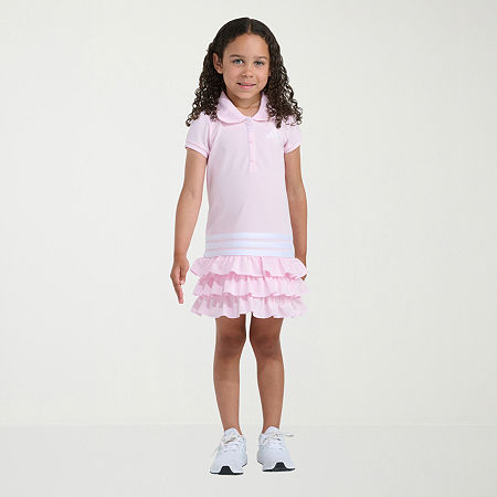Click here for adidas Girls 2T-6X Ribbed Polo Collar Dress - Clea... prices