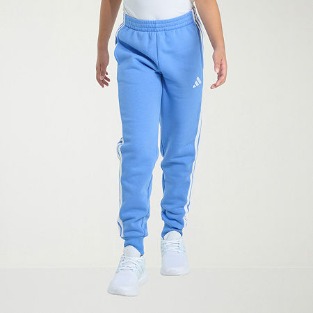 adidas Big Kid Girls Cuffed Mid Rise Regular Fit Fleece Jogger Pant  X-large (16)  Blue