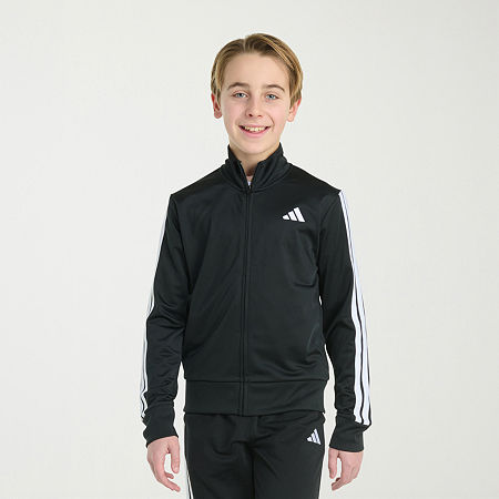 Click here for adidas Big Boys Long-Sleeve Full-Zip Essential Tri... prices