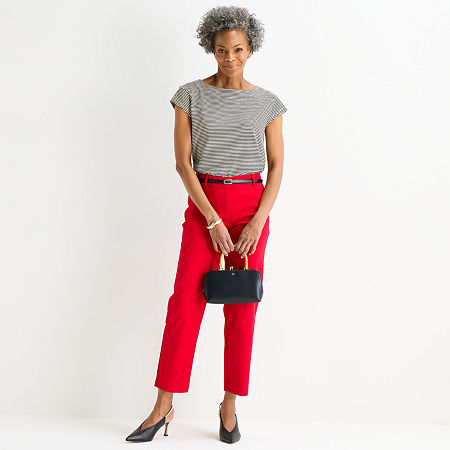 Click here for Liz Claiborne Emma Sateen Womens Tall Slim Mid Ris... prices