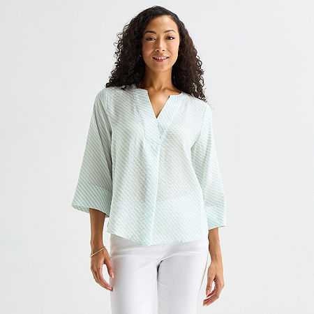 Click here for Liz Claiborne Womens Tall Split Crew Neck 3/4 Slee... prices