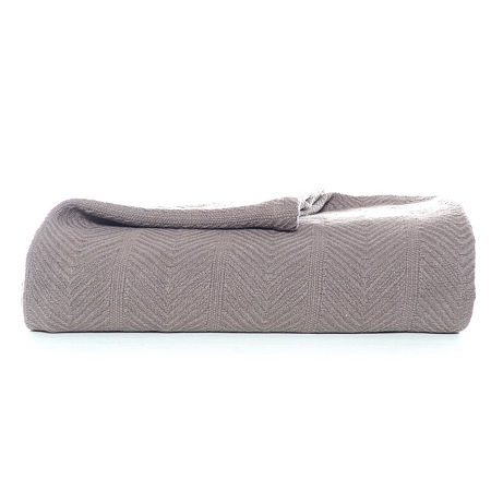 Closeout! Eddie Bauer Herringbone Solid Blanket  King - Mushroom