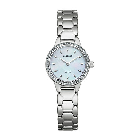 Click here for Citizen Quartz Womens Crystal Accent Silver Tone S... prices