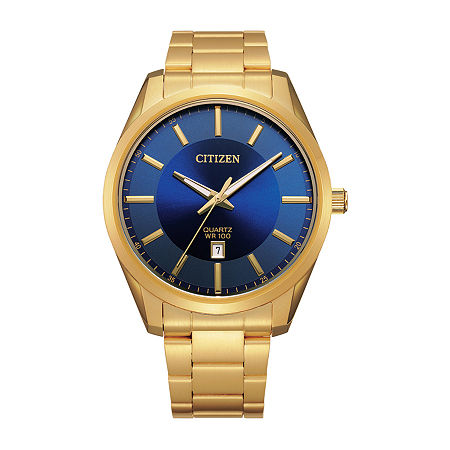 Click here for Citizen Quartz Mens Gold Tone Stainless Steel Brac... prices