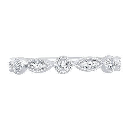 Click here for Womens 1/10 CT. T.W. Natural White Diamond 10K Whi... prices