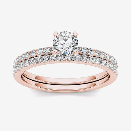 Click here for 3/4 CT.T.W. Natural Diamond 14K Rose Gold Bridal R... prices
