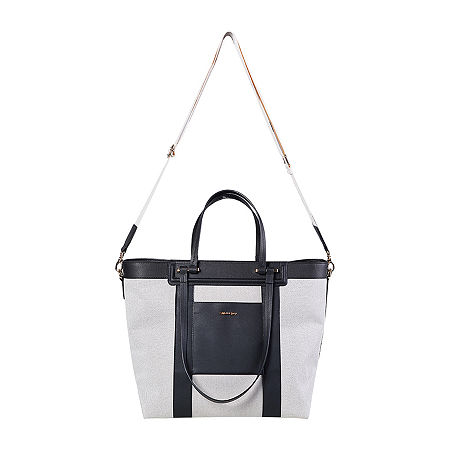 Click here for Sunveno Large Canvas Diaper Tote Bag - Black/Beige prices