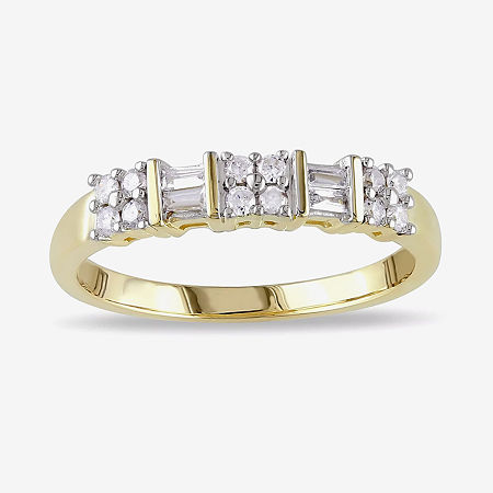 Click here for 1/4 CT.T.W. Natural Diamond 10K Yellow Gold Annive... prices