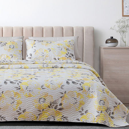 Click here for Linery Watercolor Flowers Reversible Quilt Set  On... prices