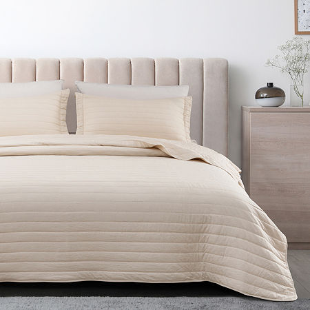 Click here for Linery Channel Stitch Reversible Quilt Set  One Si... prices